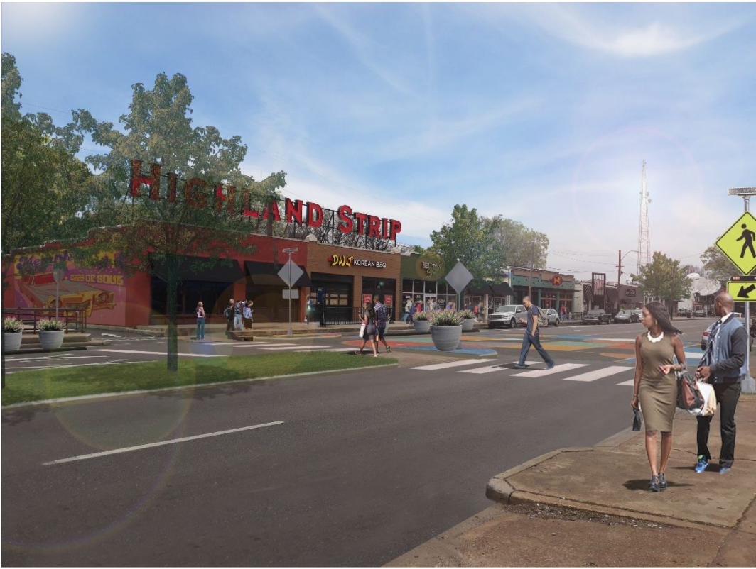 Memphis Flyer | Work Begins on Highland Strip Walkability Upgrades