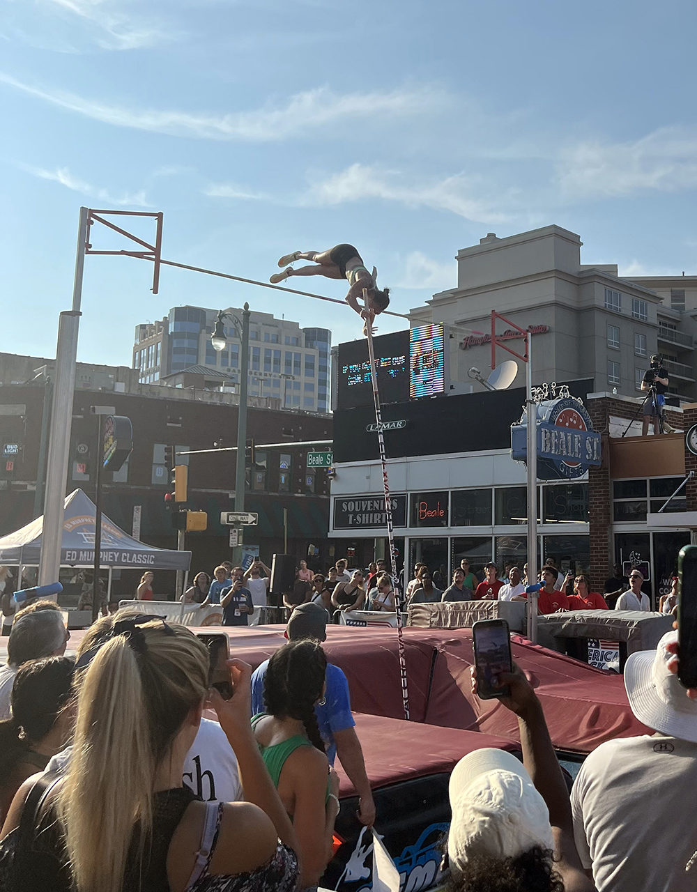 Memphis Flyer | WE SAW YOU: Third Annual Buck Ewing Beale Street Pole Vault