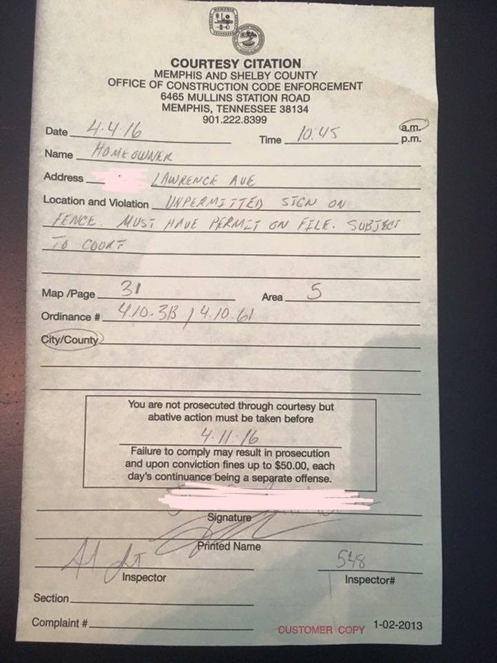 Memphis Flyer | Code Enforcement Cracks Down on “Save the Greensward ...