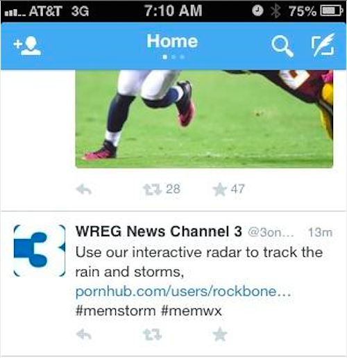 Memphis Flyer | WREG Tweets Porn, Internet Responds